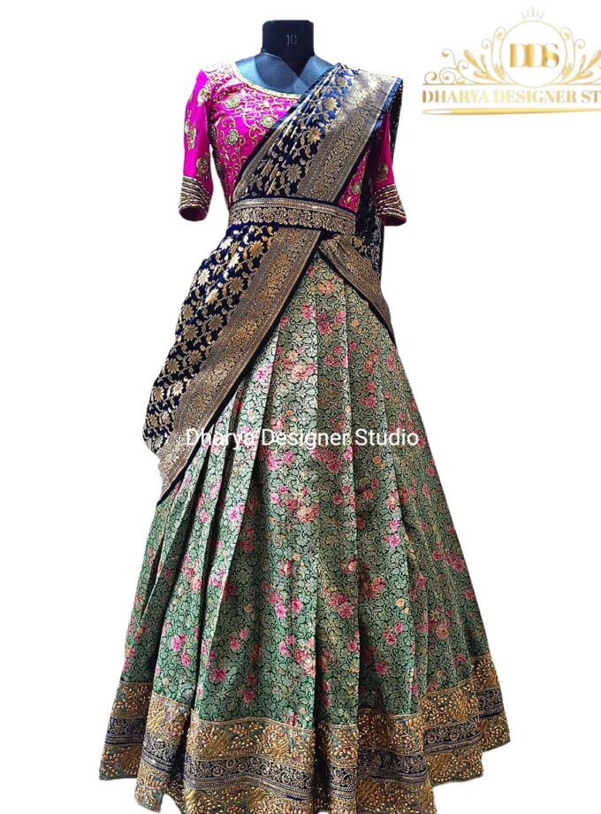 Buy Designer Half Saree Online | By Dharya Designer Studio